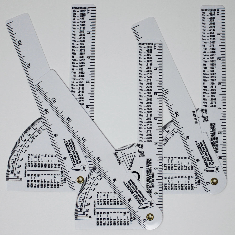 Pipe Caliper - White Styrene 3-Pack – Oregon Rule Co.
